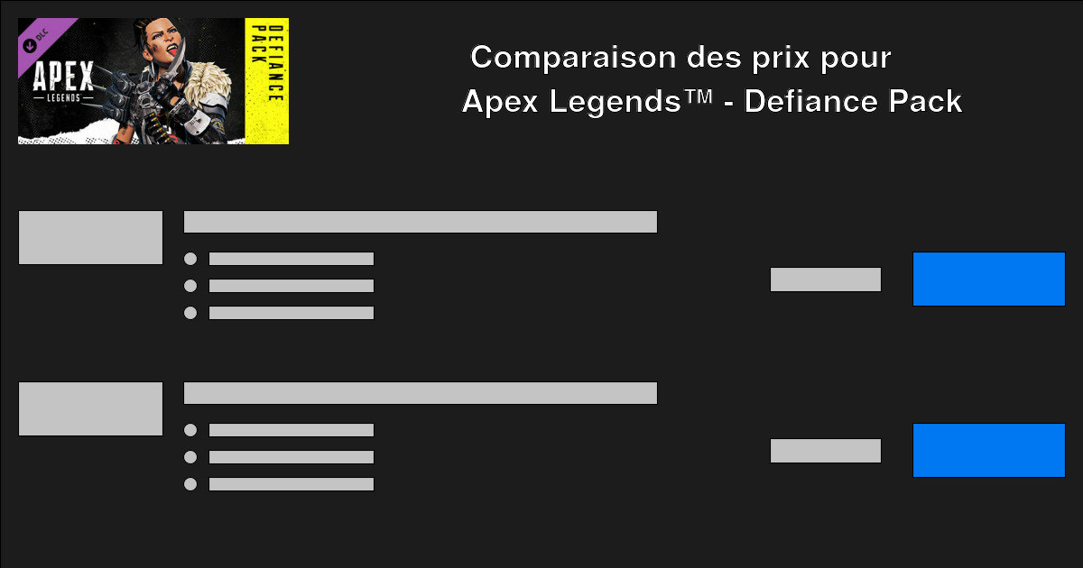 Acheter Apex Legends™ - Defiance Pack pas cher - Comparaison des prix