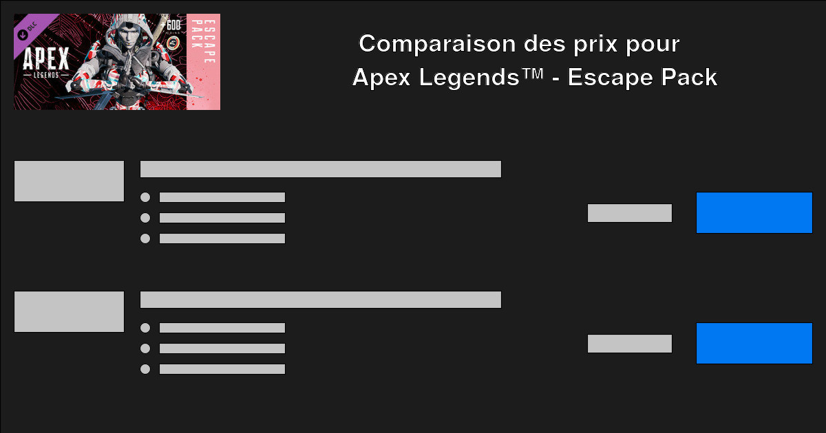 Acheter Apex Legends™ - Escape Pack pas cher - Comparaison des prix