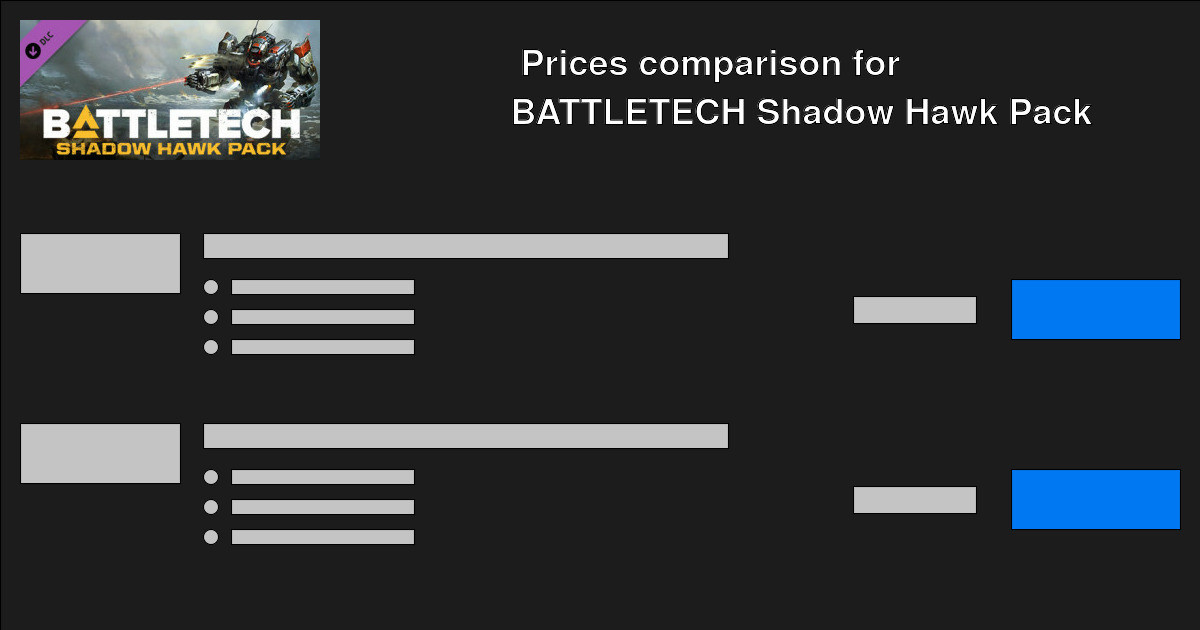 BATTLETECH Shadow Hawk Pack CD Keys — Buy Cheap BATTLETECH Shadow Hawk ...