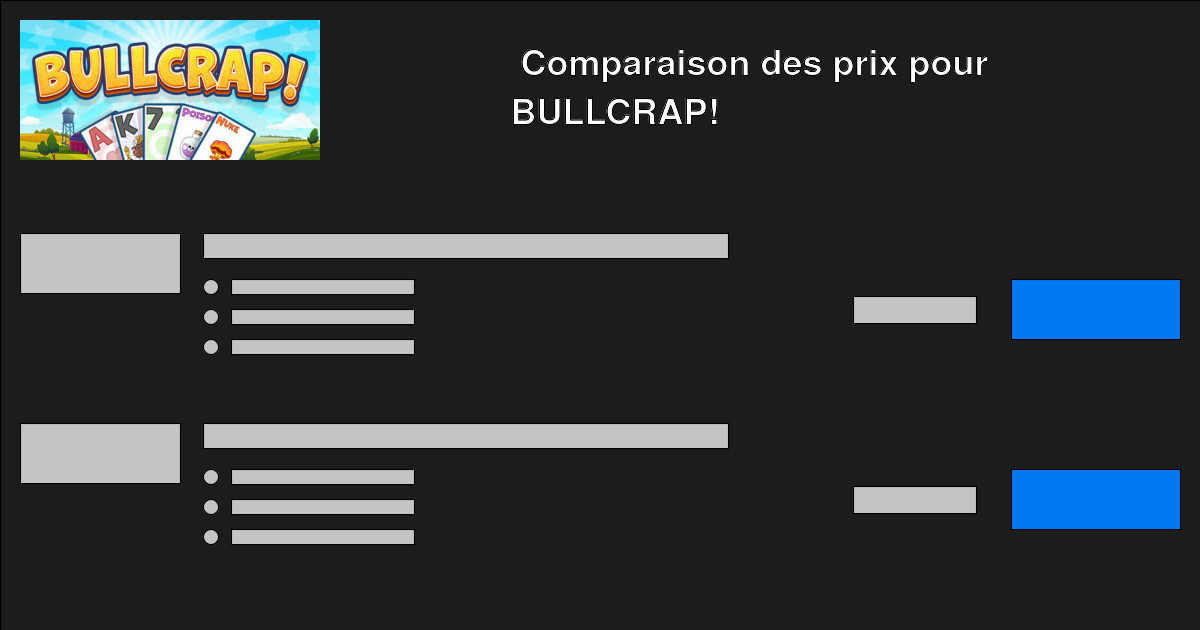 Acheter BULLCRAP! pas cher - Comparaison des prix