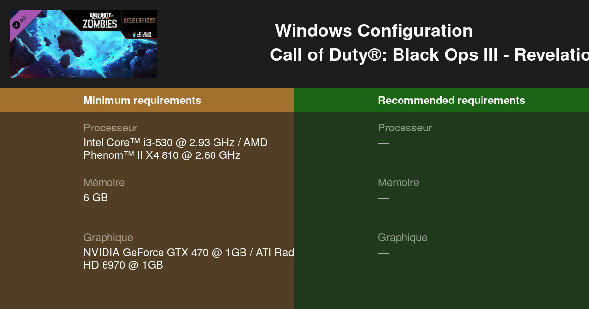 Call of Duty®: Black Ops III - Revelations Zombies Map Configuration ...