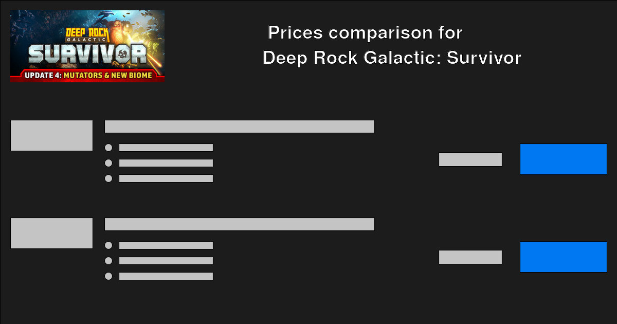 Deep Rock Galactic: Survivor CD Keys — Buy Cheap Deep Rock Galactic ...