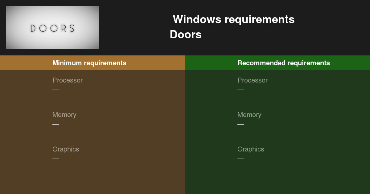 Doors System Requirements — Can I Run Doors on My PC?