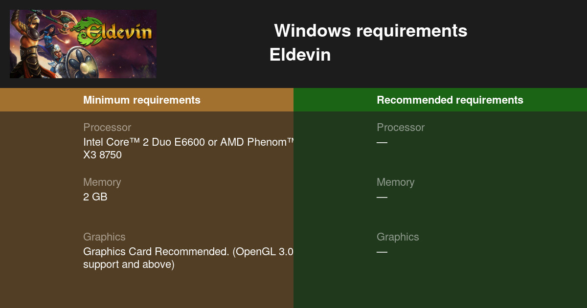 Eldevin System Requirements — Can I Run Eldevin on My PC?