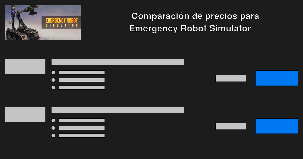 Compra Emergency Robot Simulator barato - Compara precios