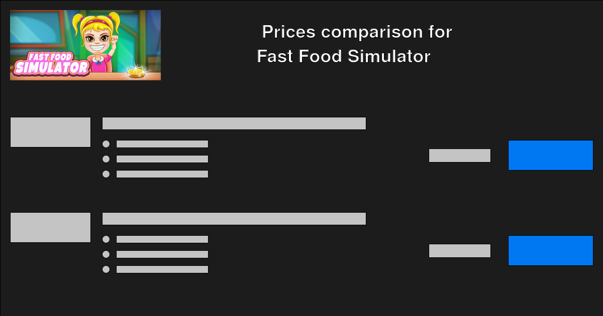Fast Food Simulator CD Keys — Buy Cheap Fast Food Simulator CD Game ...