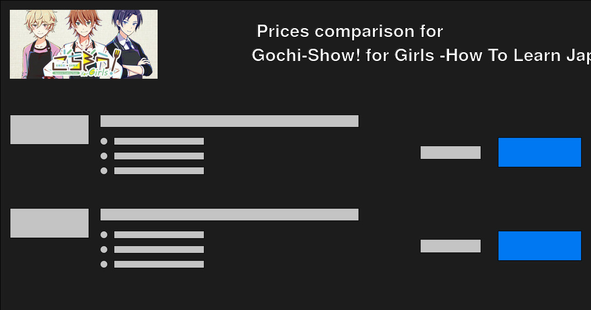 Gochi-Show! for Girls -How To Learn Japanese Cooking Game- CD Keys ...