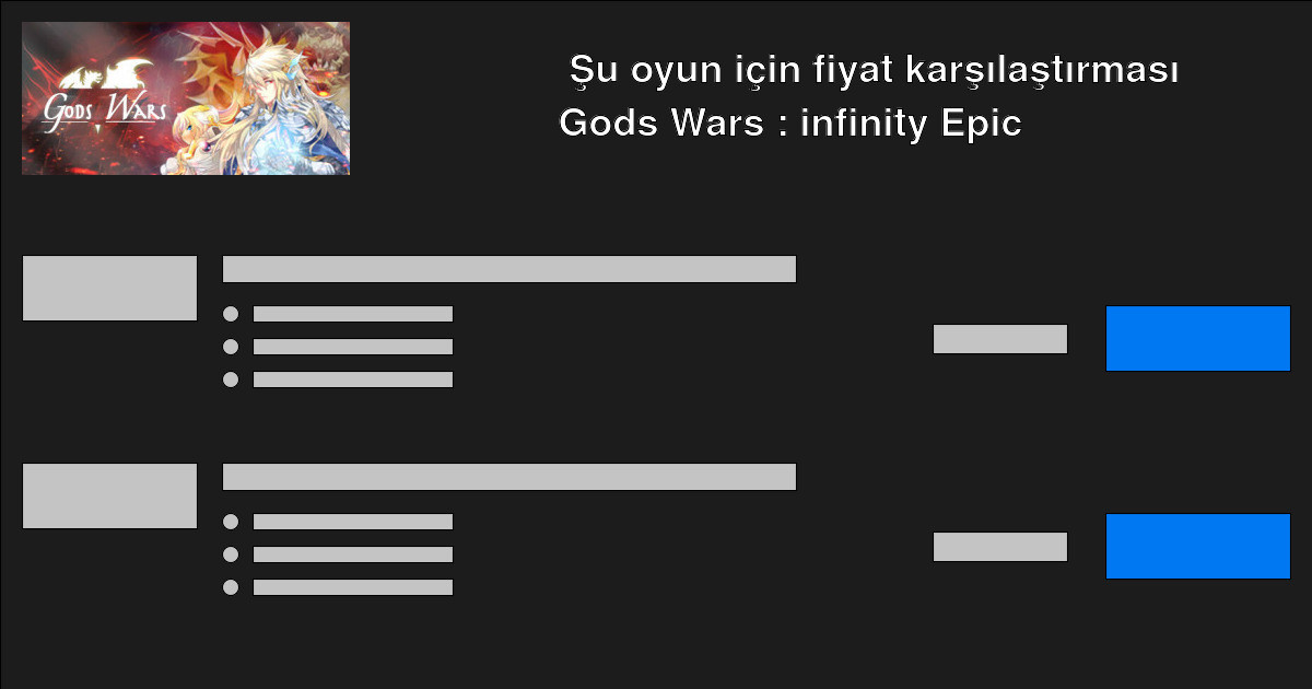 Ucuz Gods Wars : infinity Epic satın al - Fiyat karşılaştır