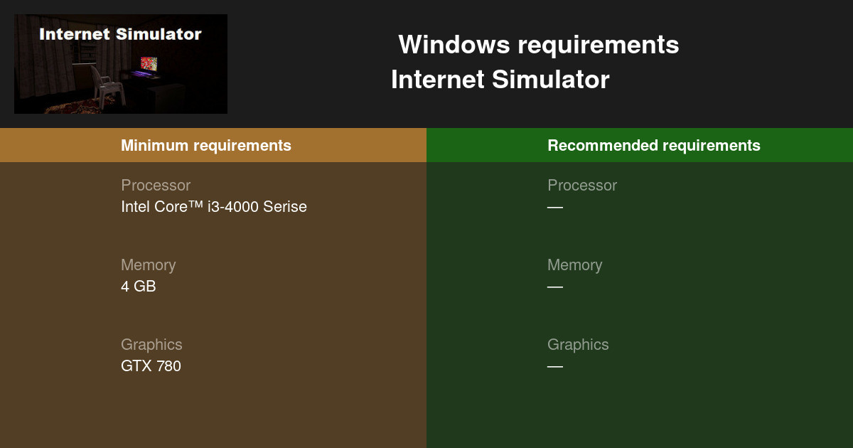 Internet Simulator System Requirements — Can I Run Internet Simulator ...