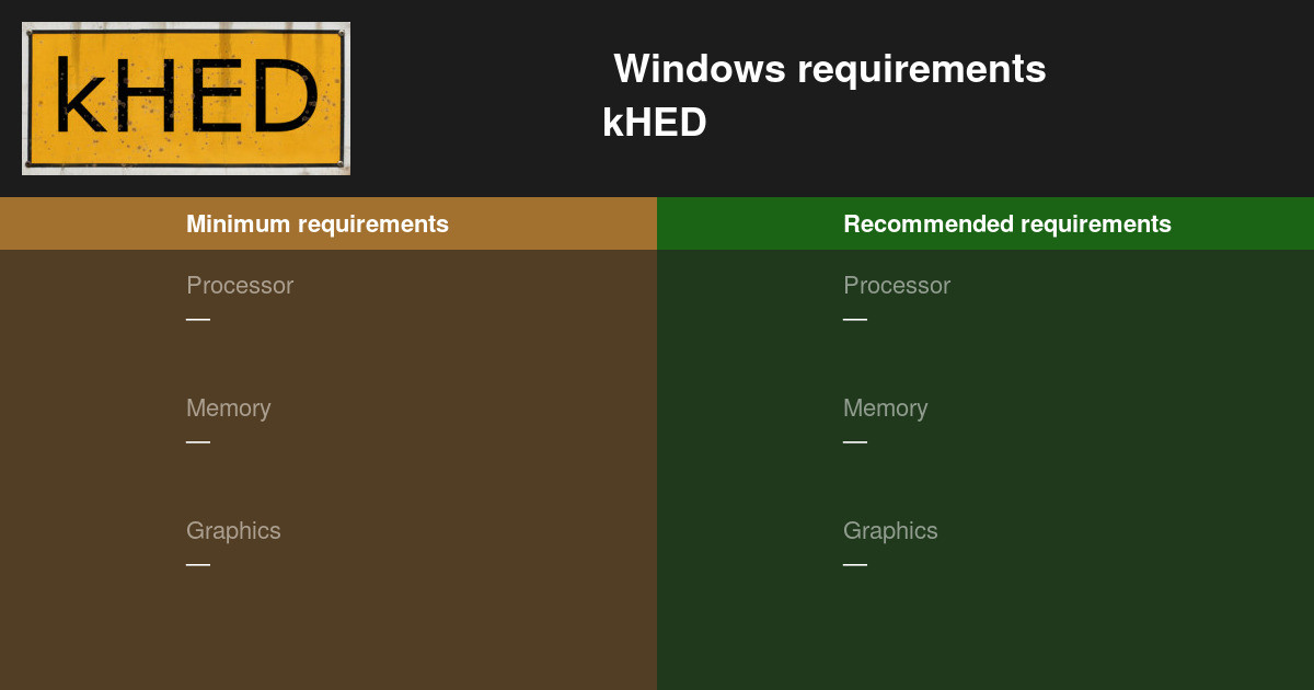 kHED System Requirements — Can I Run kHED on My PC?