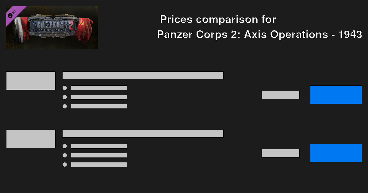 Panzer Corps 2: Axis Operations - 1943 CD Keys — Buy Cheap Panzer Corps ...