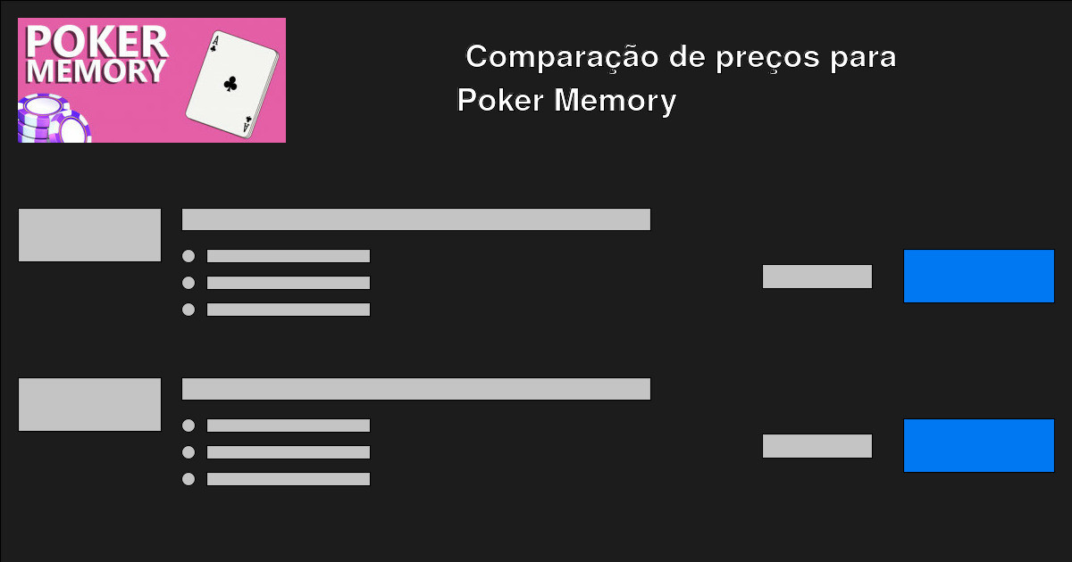 Comprar Poker Memory mais barato - Comparação de Preços