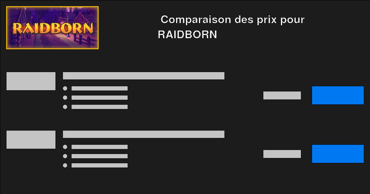 Acheter RAIDBORN pas cher - Comparaison des prix