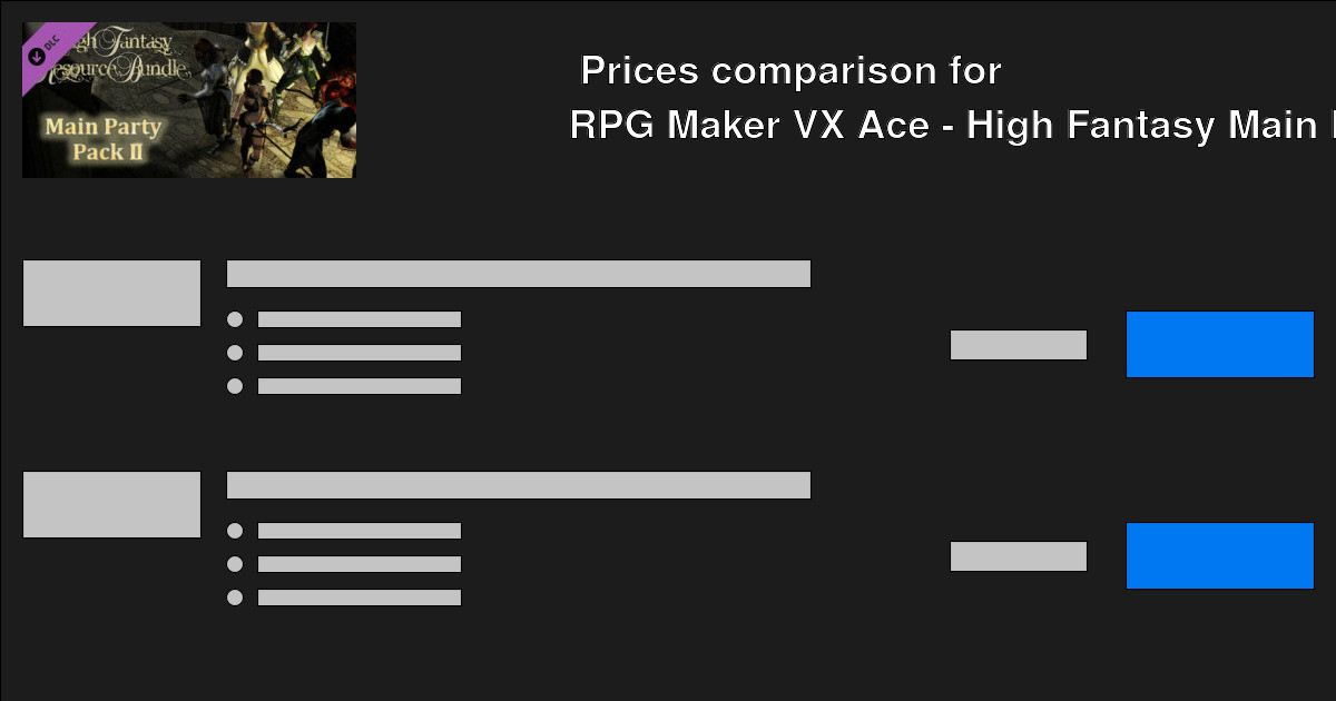 RPG Maker VX Ace - High Fantasy Main Party Pack II CD Keys — Buy Cheap ...