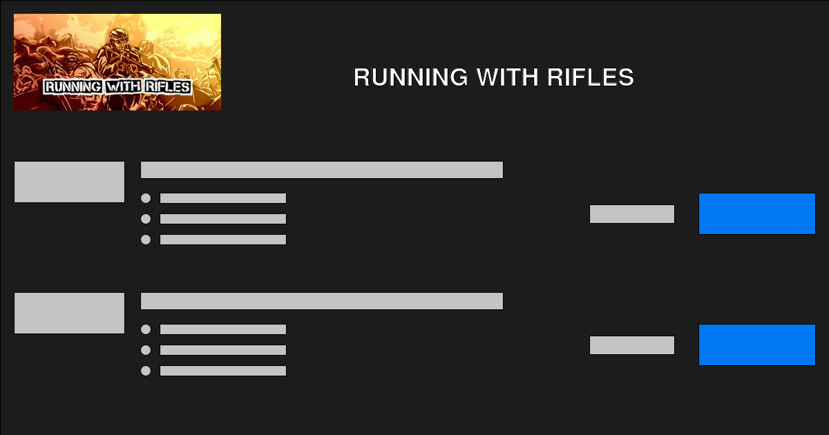 以便宜的价格购买 RUNNING WITH RIFLES - 价格比较