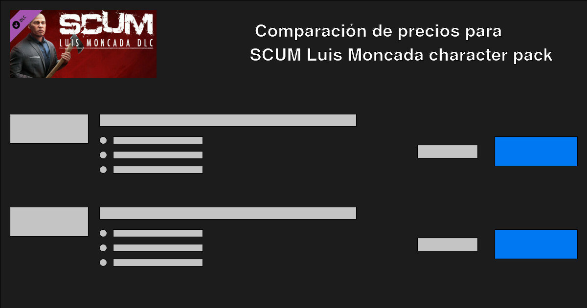 Compra SCUM Luis Moncada character pack barato - Compara precios