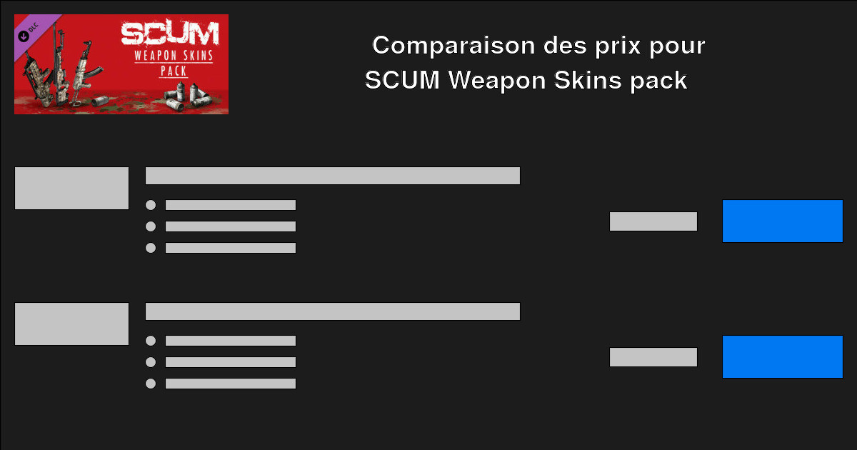 Acheter SCUM Weapon Skins pack pas cher - Comparaison des prix