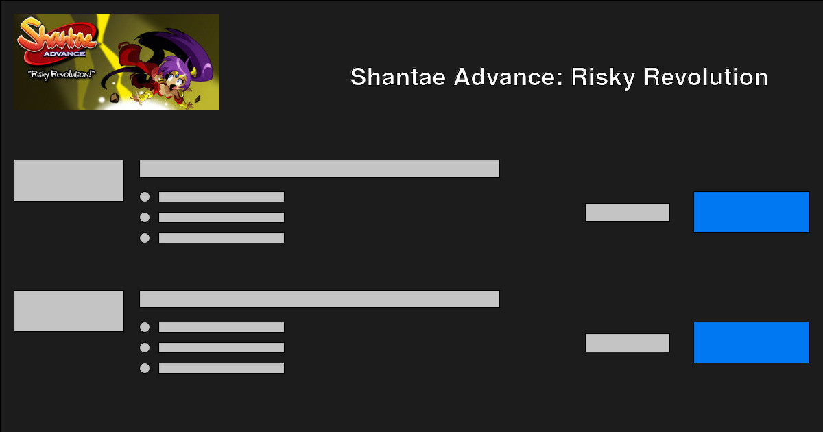 Shantae Advance: Risky Revolution 싸게 구매 - 가격 비교