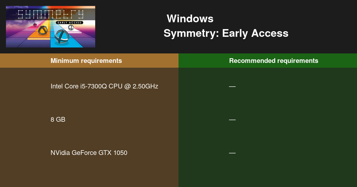 Symmetry: Early Accessシステム要件2025 - PCをテスト🎮