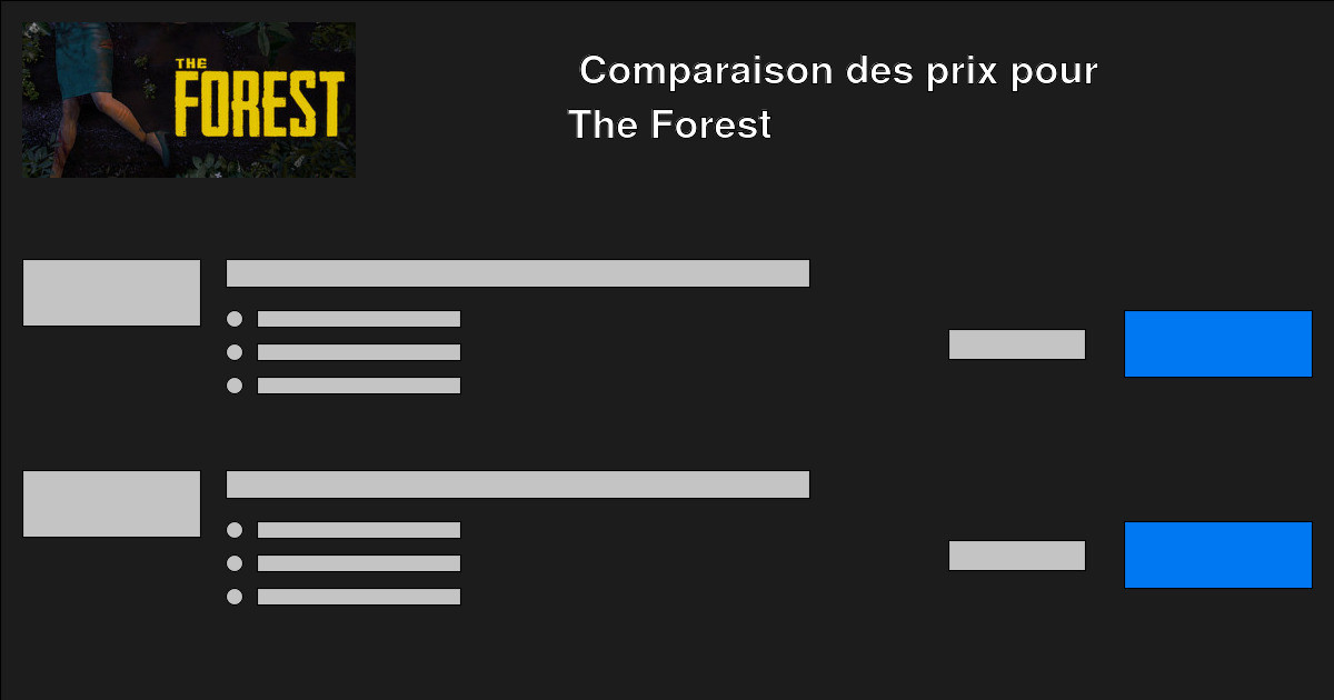 Acheter The Forest pas cher - Comparaison des prix
