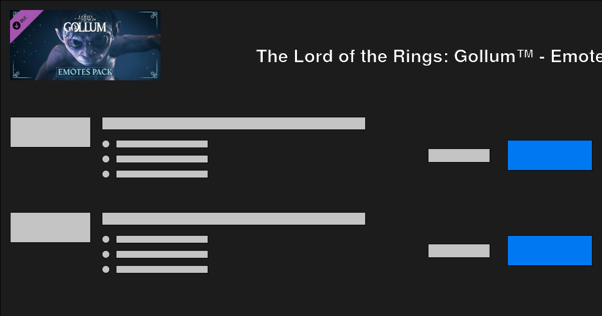 購入 The Lord of the Rings: Gollum™ - Emotes Pack安い - 価格比較