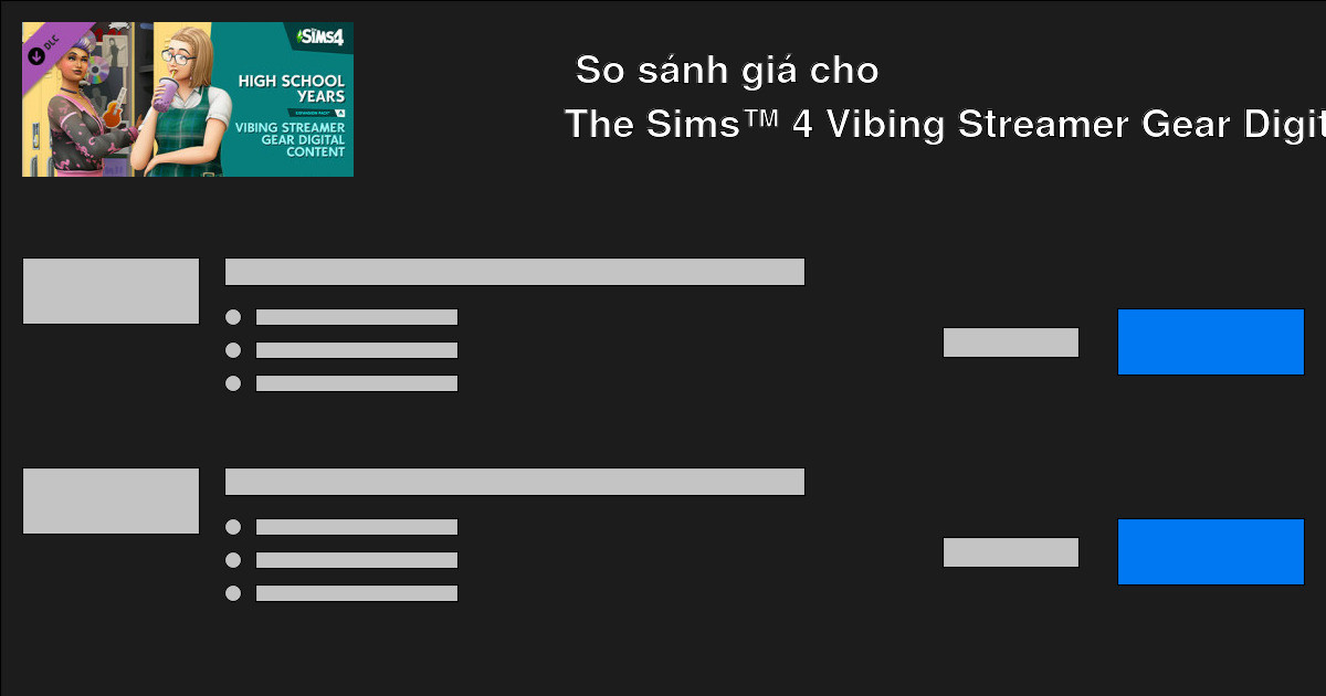Mua The Sims™ 4 Vibing Streamer Gear Digital Content giá rẻ - So sánh giá