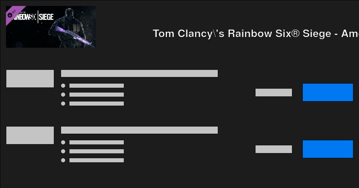 Tom Clancy's Rainbow Six® Siege - Amethyst Weapon Skin 싸게 구매 - 가격 비교