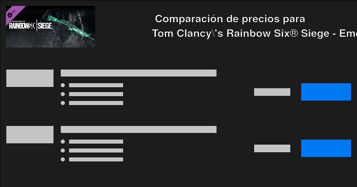 Compra Tom Clancy's Rainbow Six® Siege - Emerald Weapon Skin barato ...