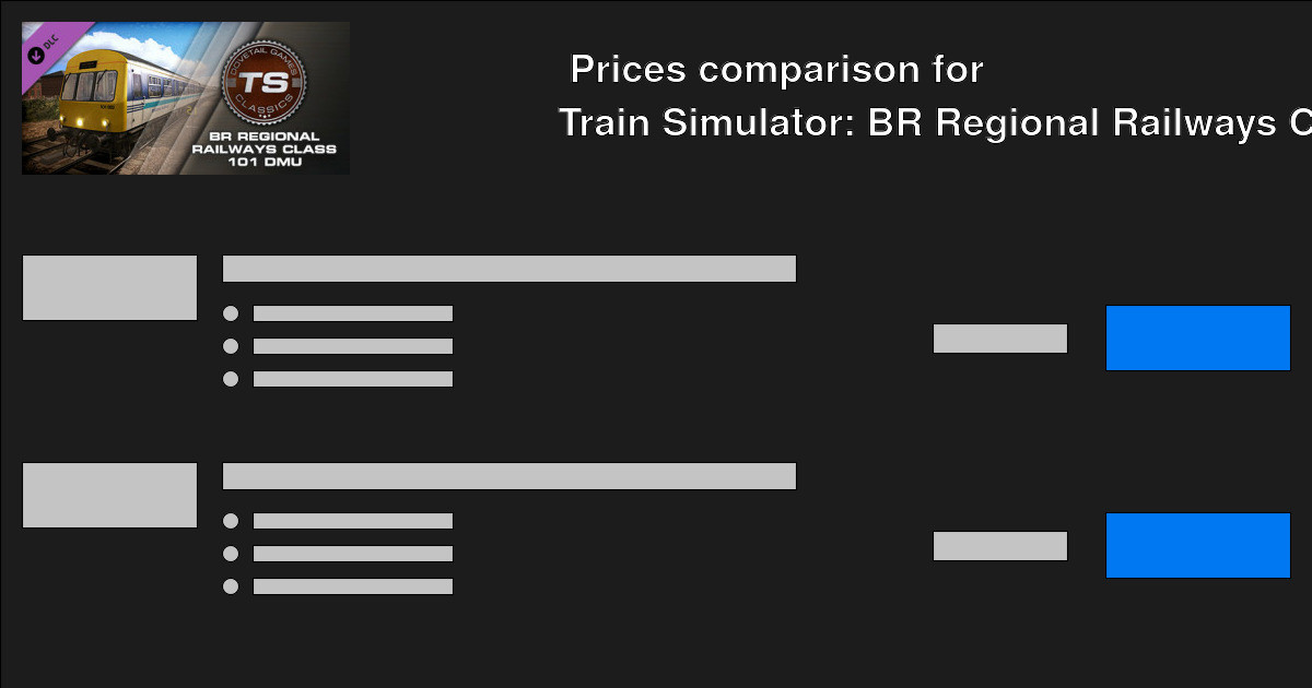 Train Simulator: BR Regional Railways Class 101 DMU Add-On CD Keys ...