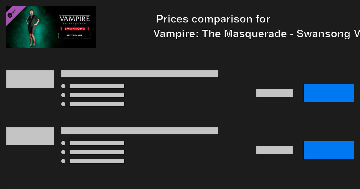 Vampire: The Masquerade - Swansong Victoria Ash CD Keys — Buy Cheap ...