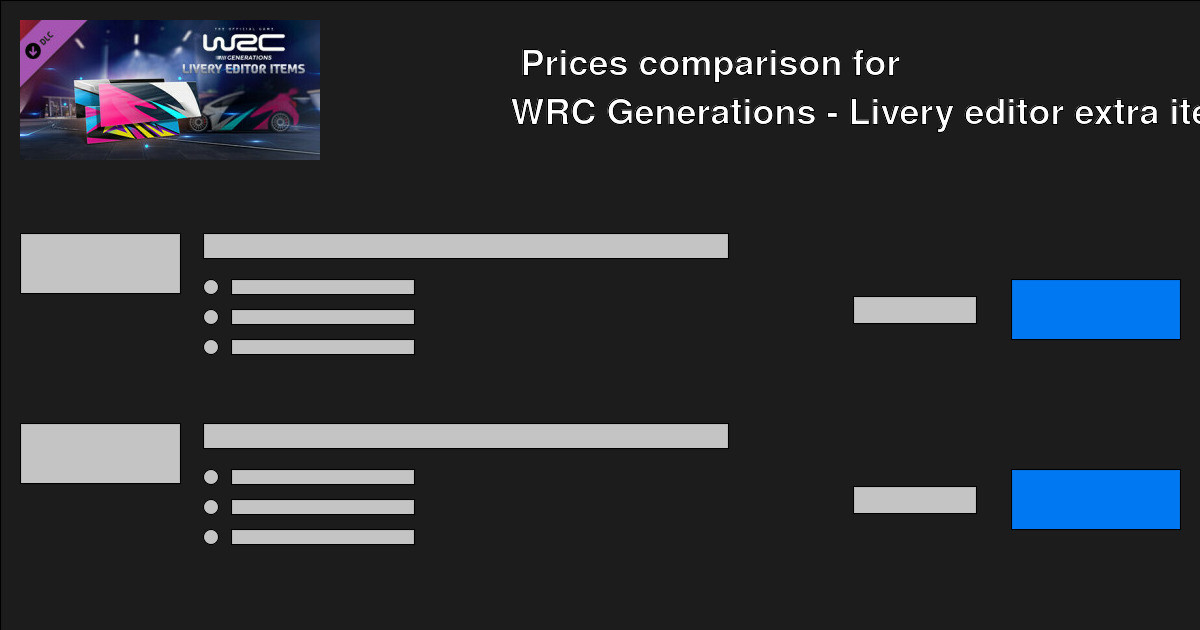 WRC Generations - Livery editor extra items CD Keys — Buy Cheap WRC ...